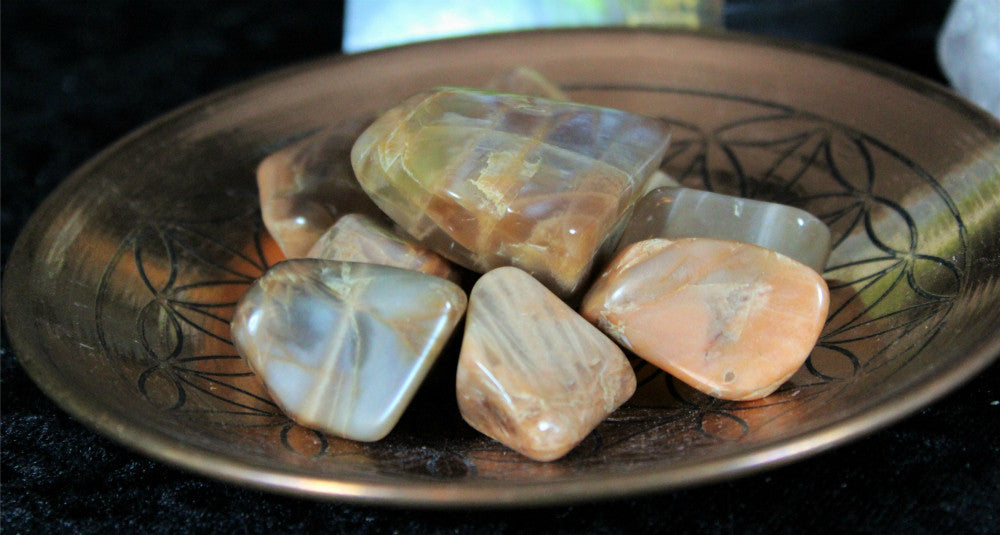 Tumbled Coffee Moonstone